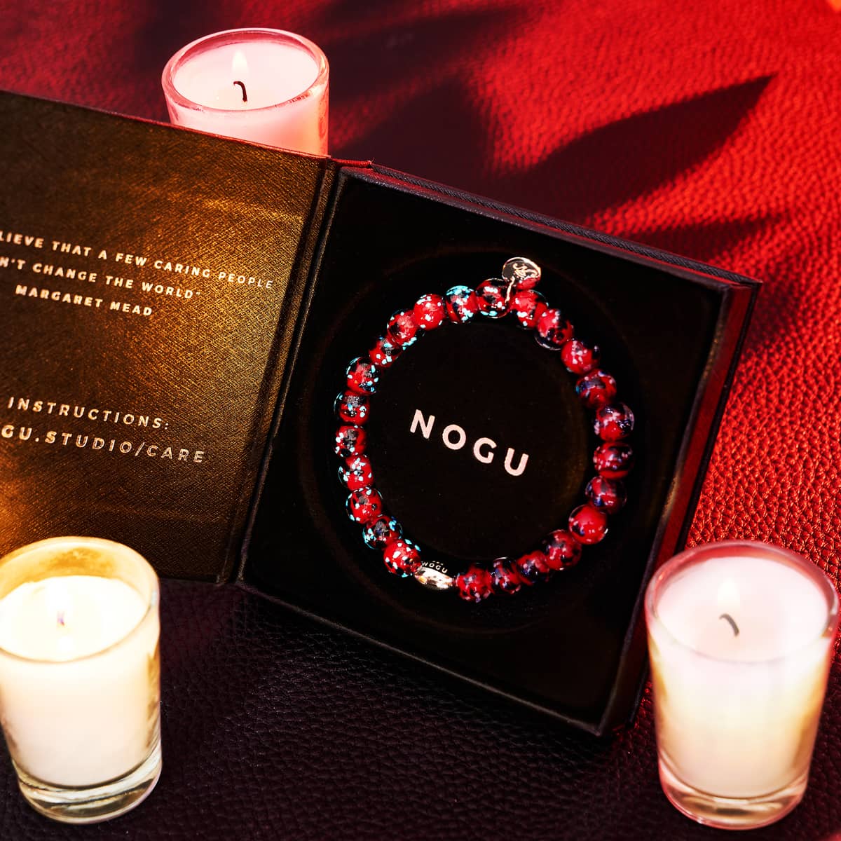 Fire and Ice | .925 Sterling Silver | Firefly Glass Bracelet– NOGU Canada