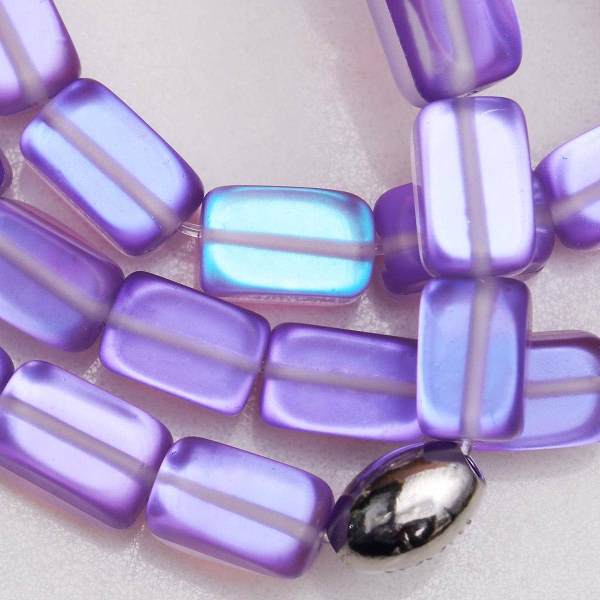 Violet | .925 Sterling Silver | Mermaid Glass Pebble Bracelet – NOGU Canada