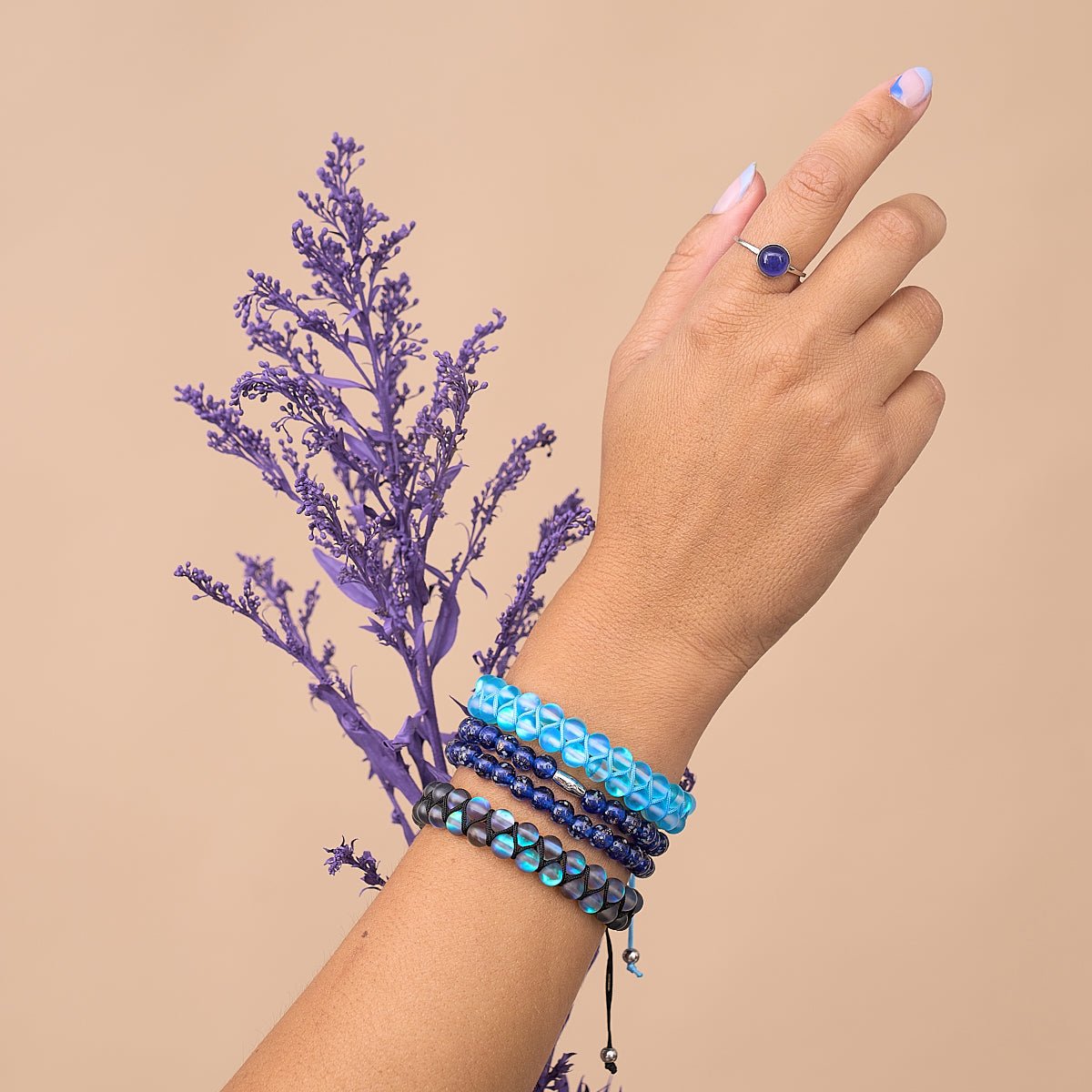 Grey | Unicorn Silver | Double Mermaid Glass Bracelet– NOGU Canada