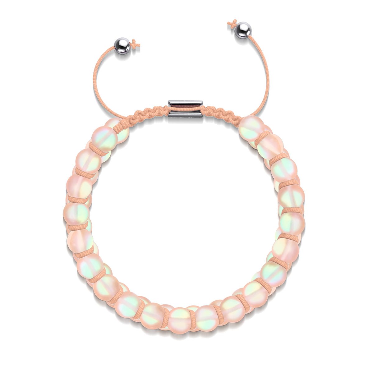 Peach | Silver | Double Mermaid Glass Bracelet– NOGU Canada