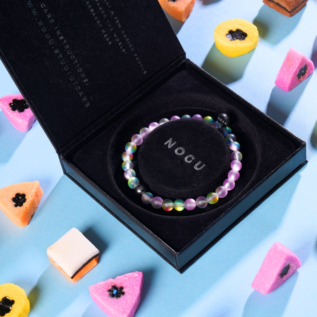 Unicorn Purple | Silver | Mermaid Glass Bead Bracelet– NOGU Canada