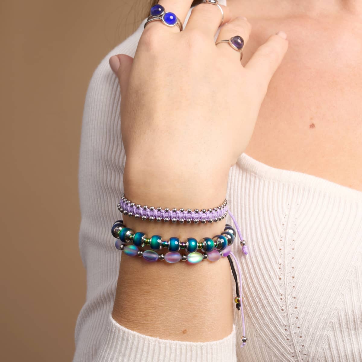 Violet Lightning | Mermaid Glass Ocean Egg Bracelet – NOGU Canada