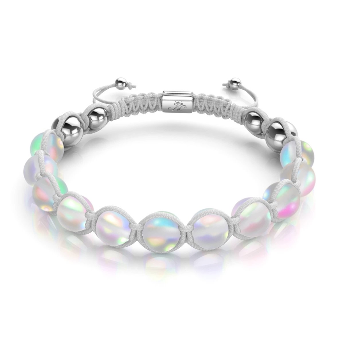 White | Rainbow White | Silver | Mermaid Glass Charmballa Bracelet ...