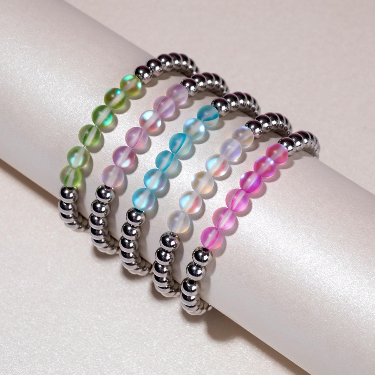 Emerald | Silver | Mermaid Glass Expression Bracelet– NOGU Canada